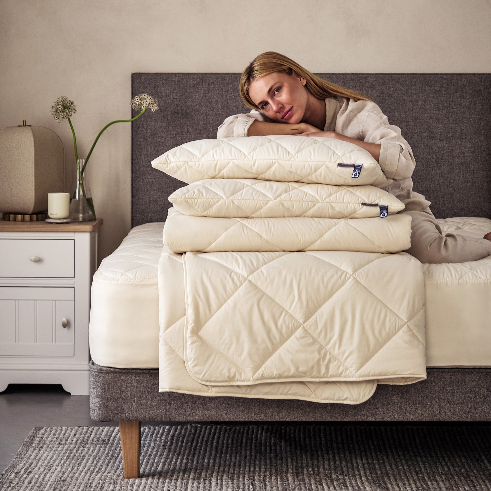 Deluxe Washable Wool Bedding Set - All Season - CA | Woolroom